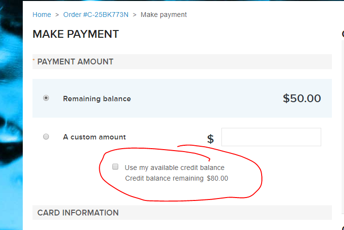 New: How to Use Credit Balance (Online account)