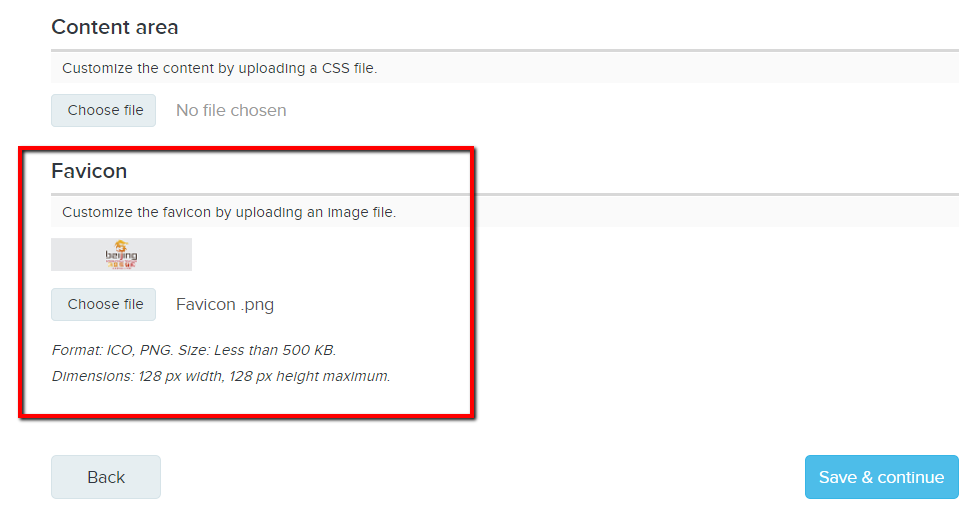 Add Custom Favicons to Event Registration Page