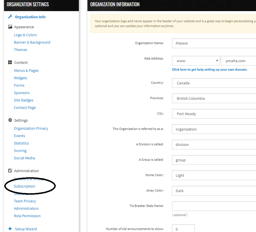 Self pay subscription